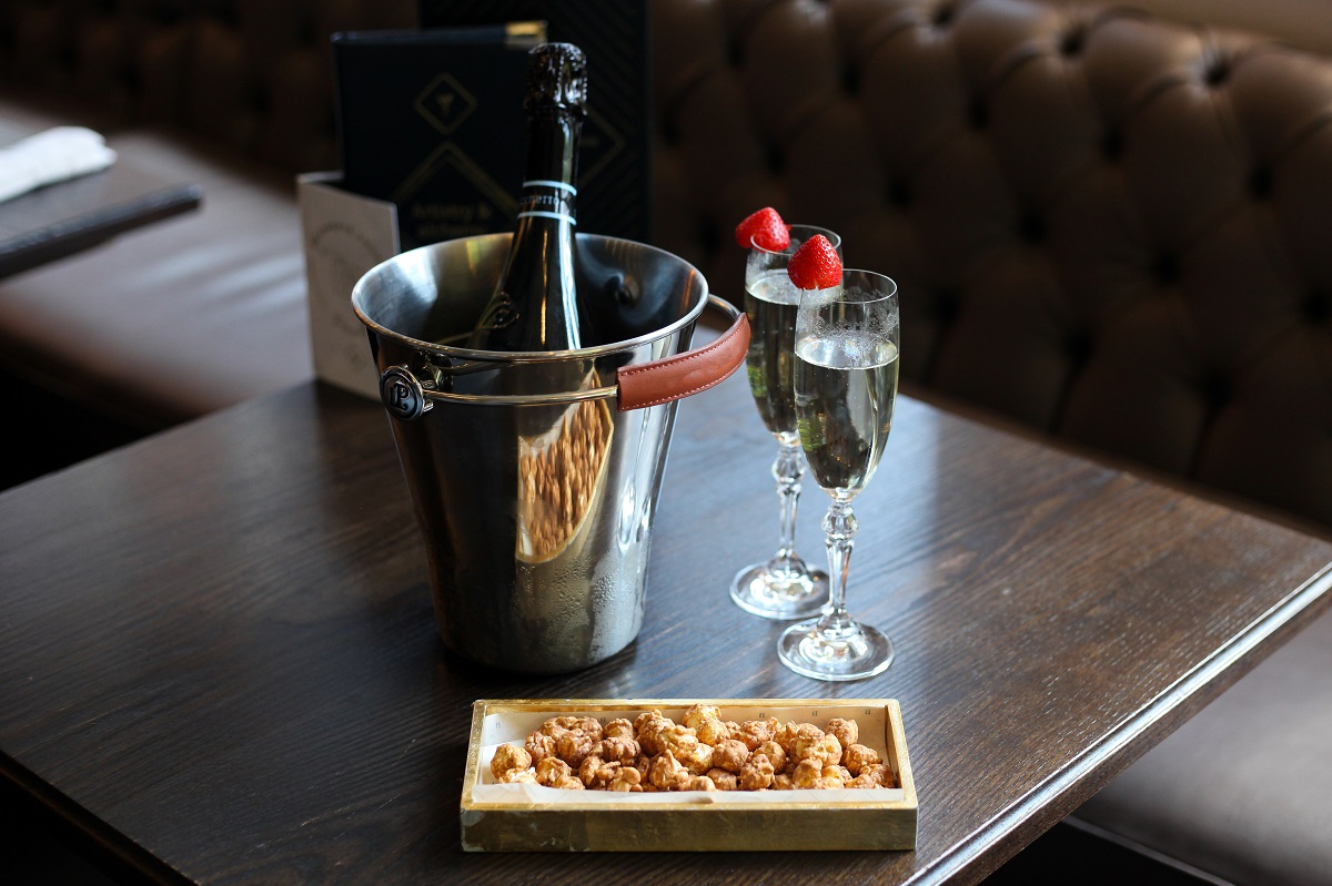 Posh popcorn and a bottle of bubbles for £20 at Brasserie Abode ...