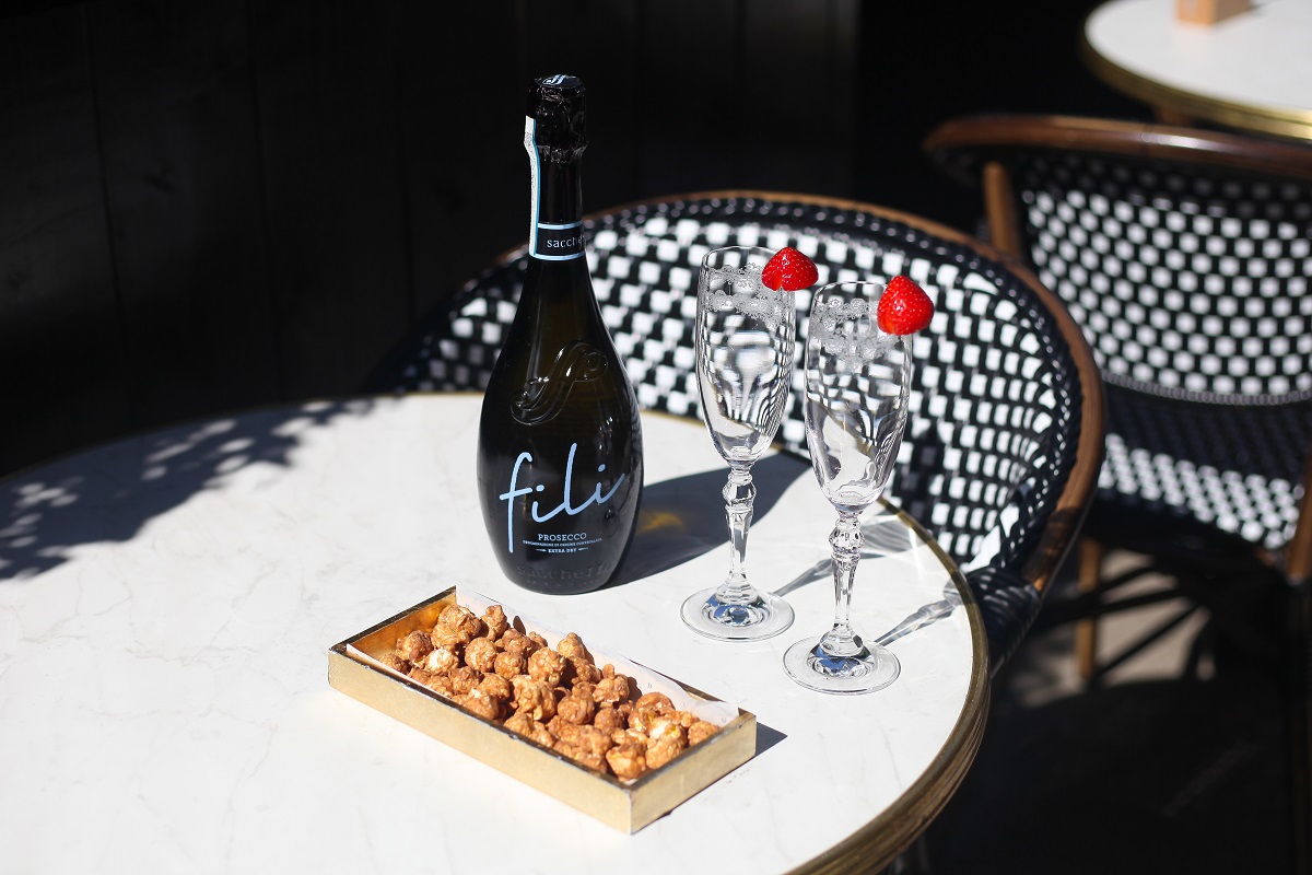 Posh popcorn and a bottle of bubbles for £20 at Brasserie Abode ...