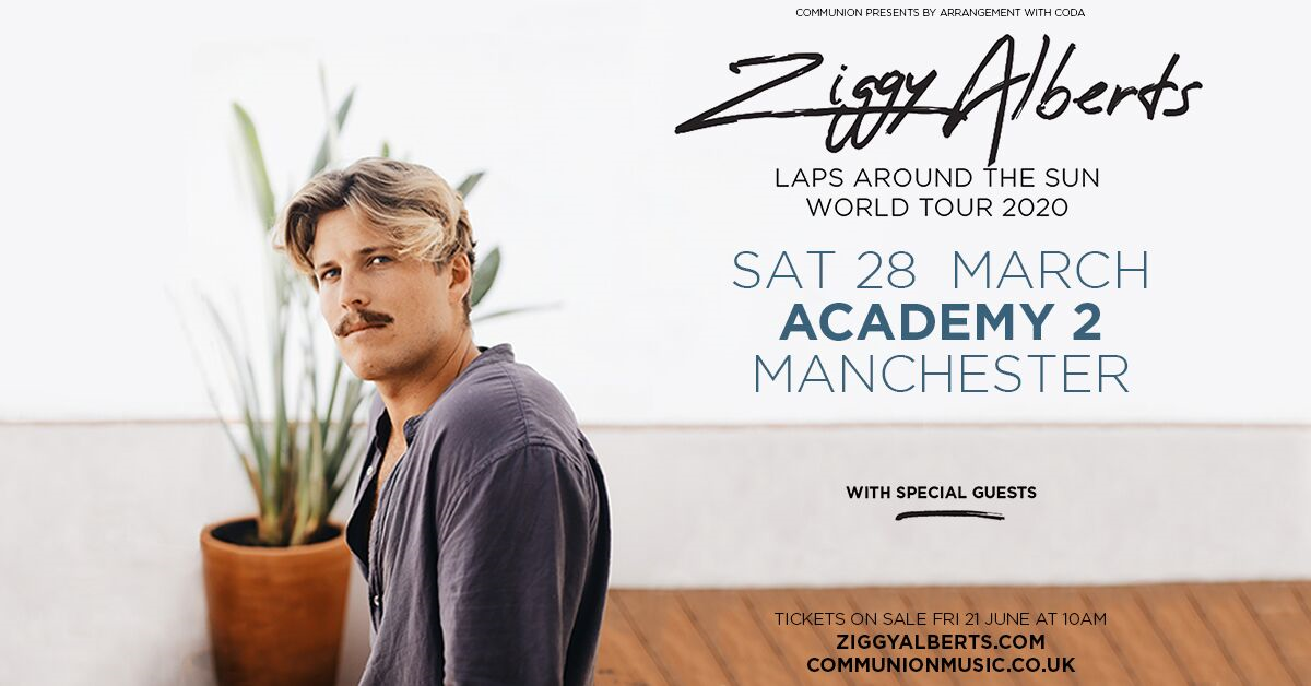 Australian folk singer Ziggy Alberts is back at Manchester Academy ...