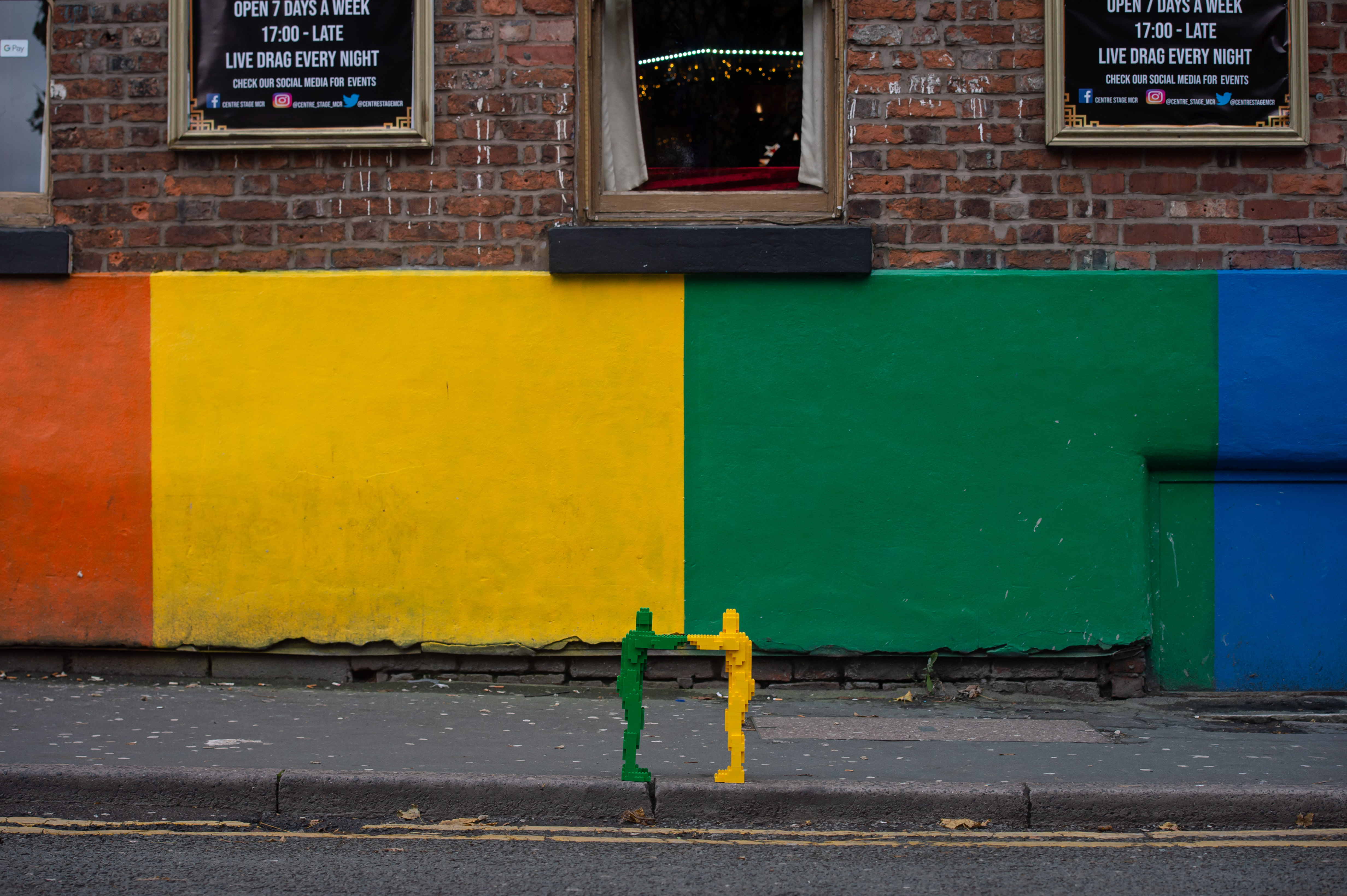 The LEGO 'Hugman' that's taken over the city... - Manchester’s Finest