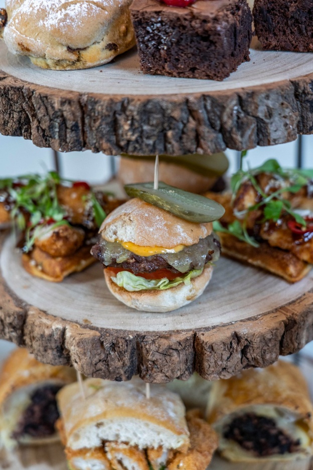 The 'Gentleman’s' Afternoon Tea with mini burgers, chicken & waffles ...