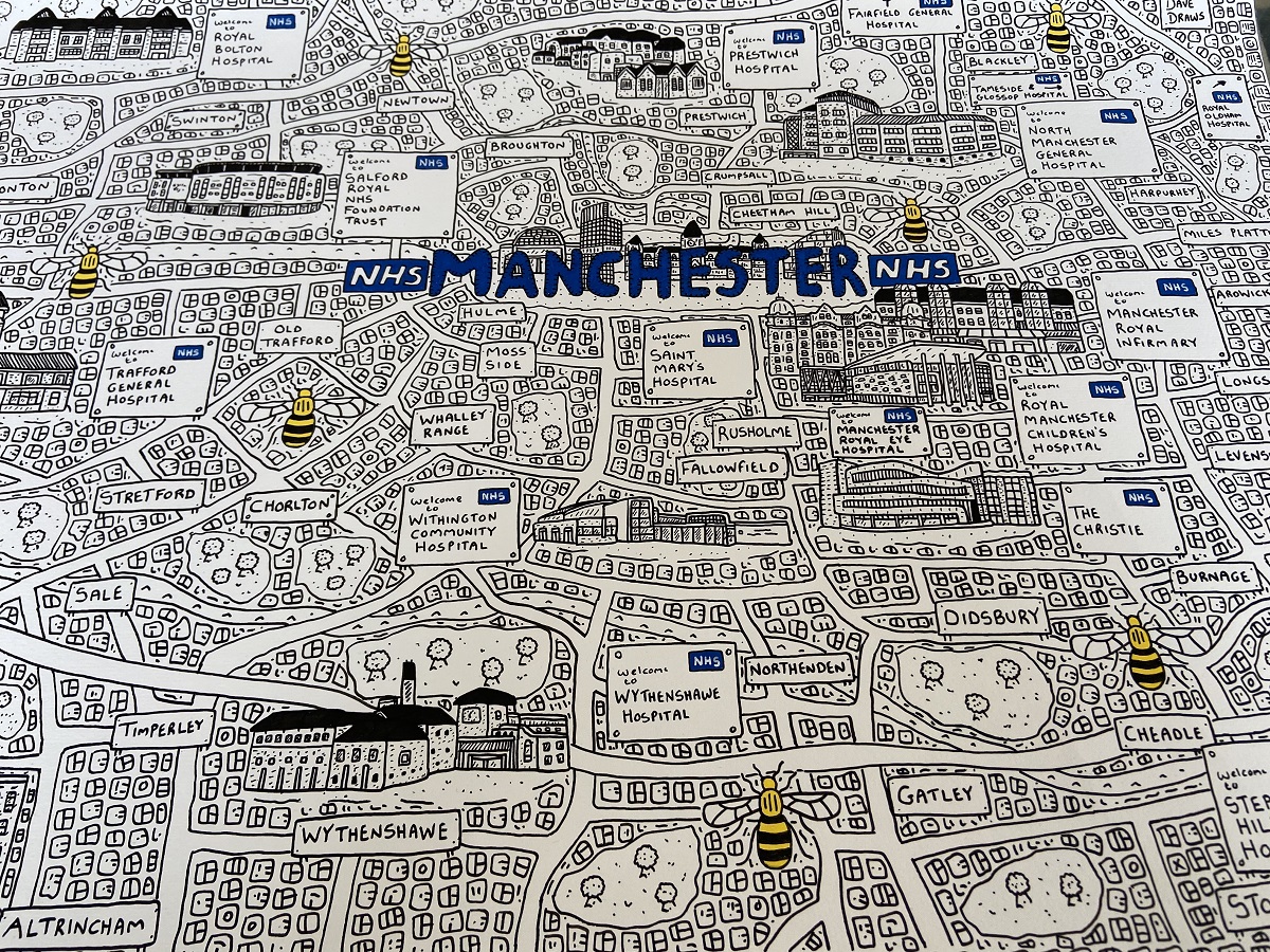 The NHS Manchester Doodle Map - Manchester’s Finest
