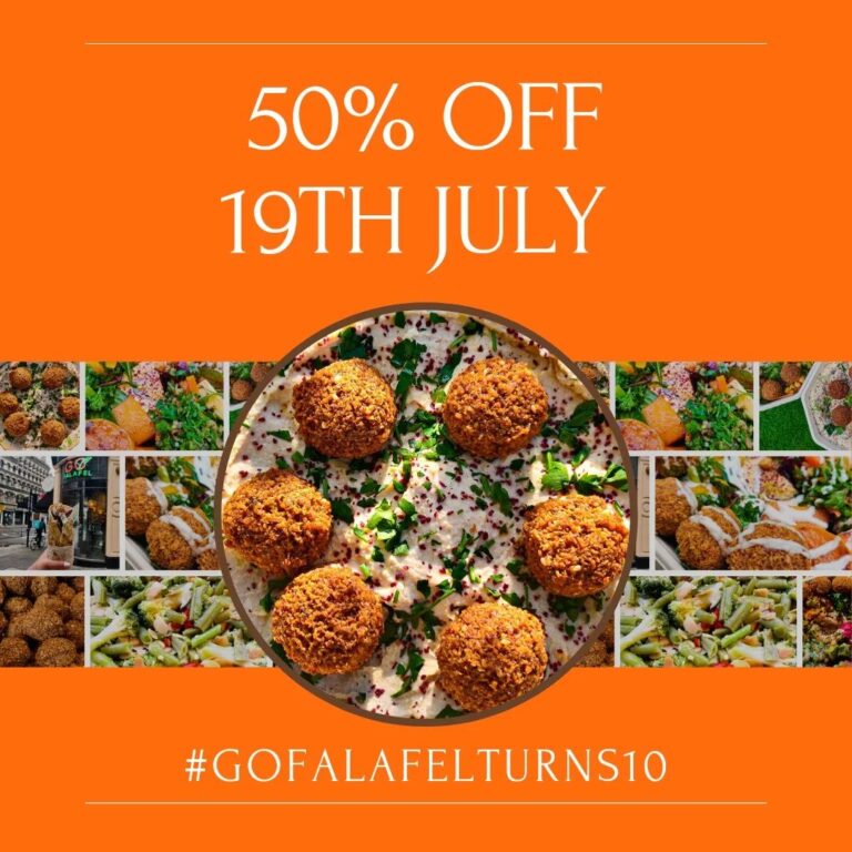 Get 50% OFF Go Falafel’s Entire Menu to Celebrate their 10th Birthday ...