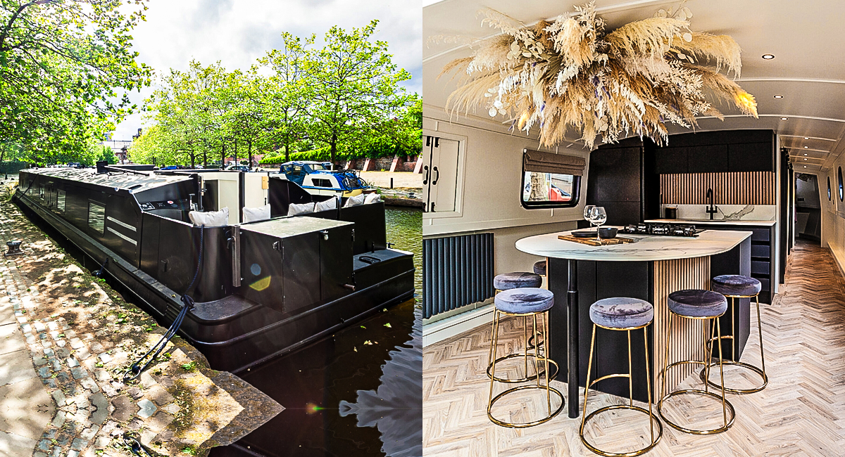 There's a HUGE 6 Berth Super Luxury AirBnB Canal Boat on Castlefield ...