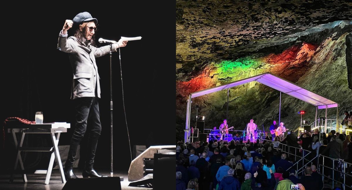 John Cooper Clarke is playing a gig in a cave in the Peak District ...