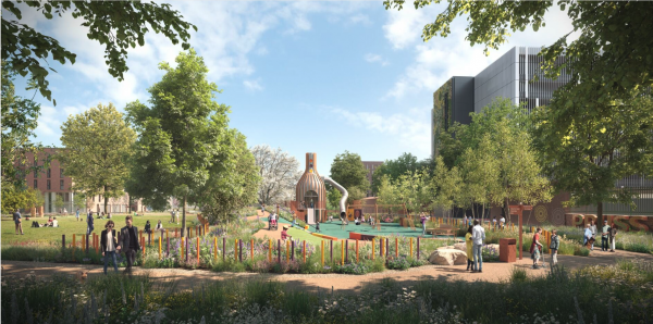 New images of Ancoats Green released as work starts on the site ...