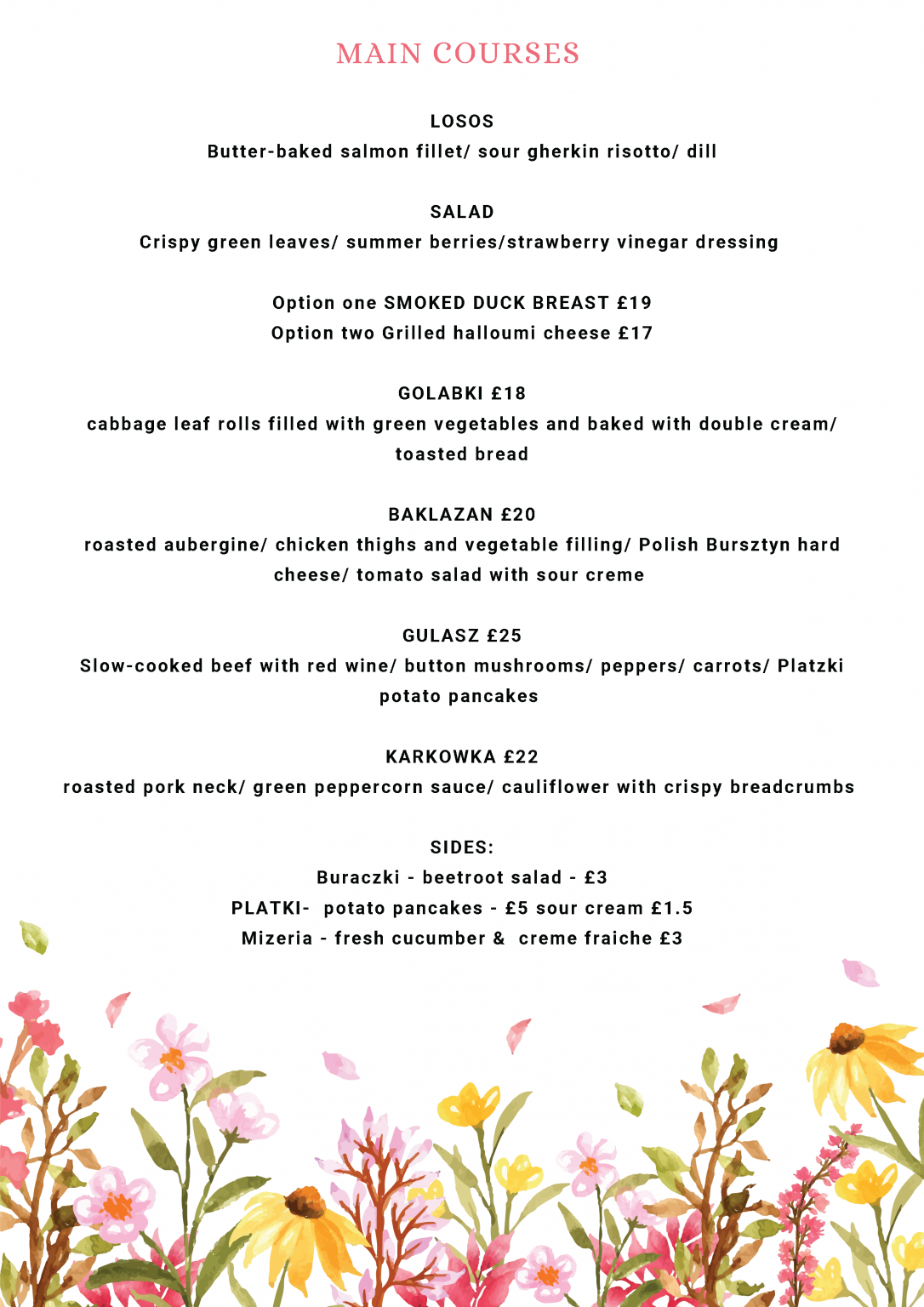 Summer Menu Launch at Platzki - Manchester’s Finest