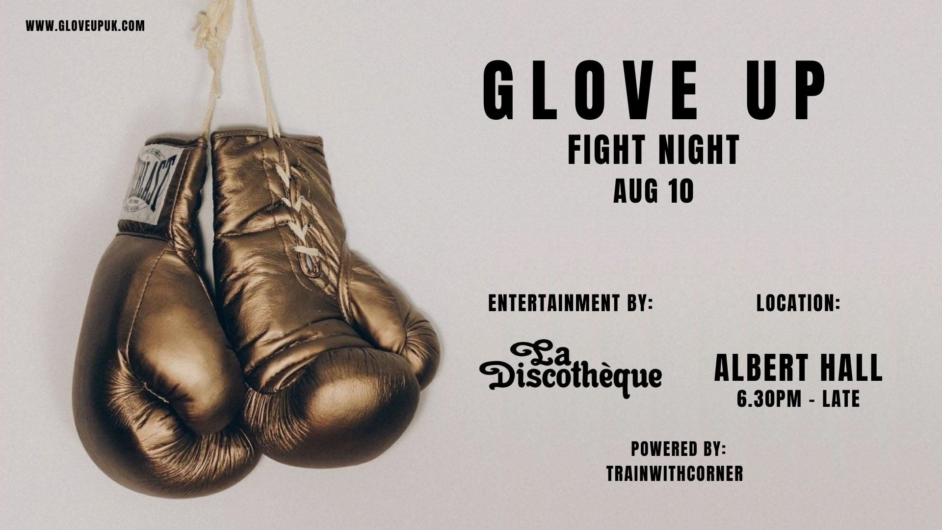 Glove Up Fight Night at Albert Hall - Manchester’s Finest