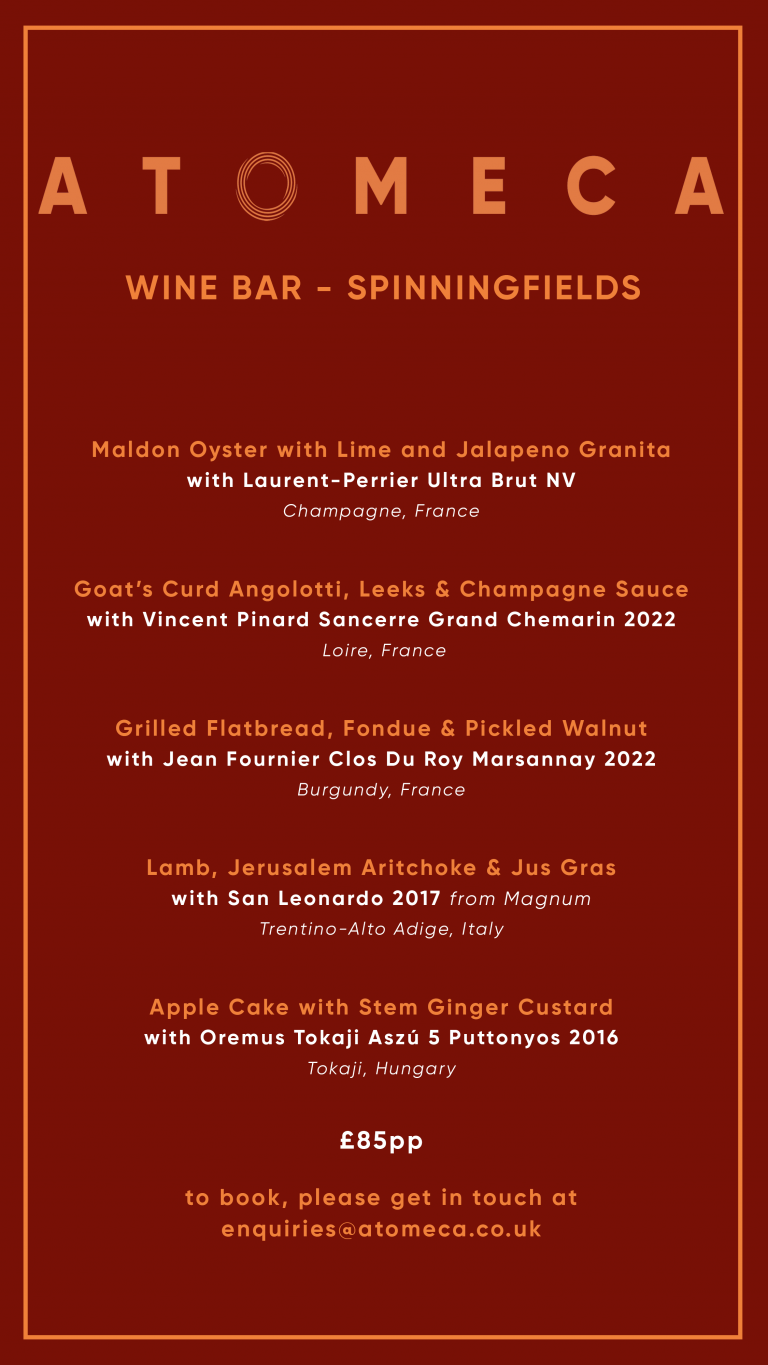 European Wine Dinner at Atomeca - Manchester’s Finest